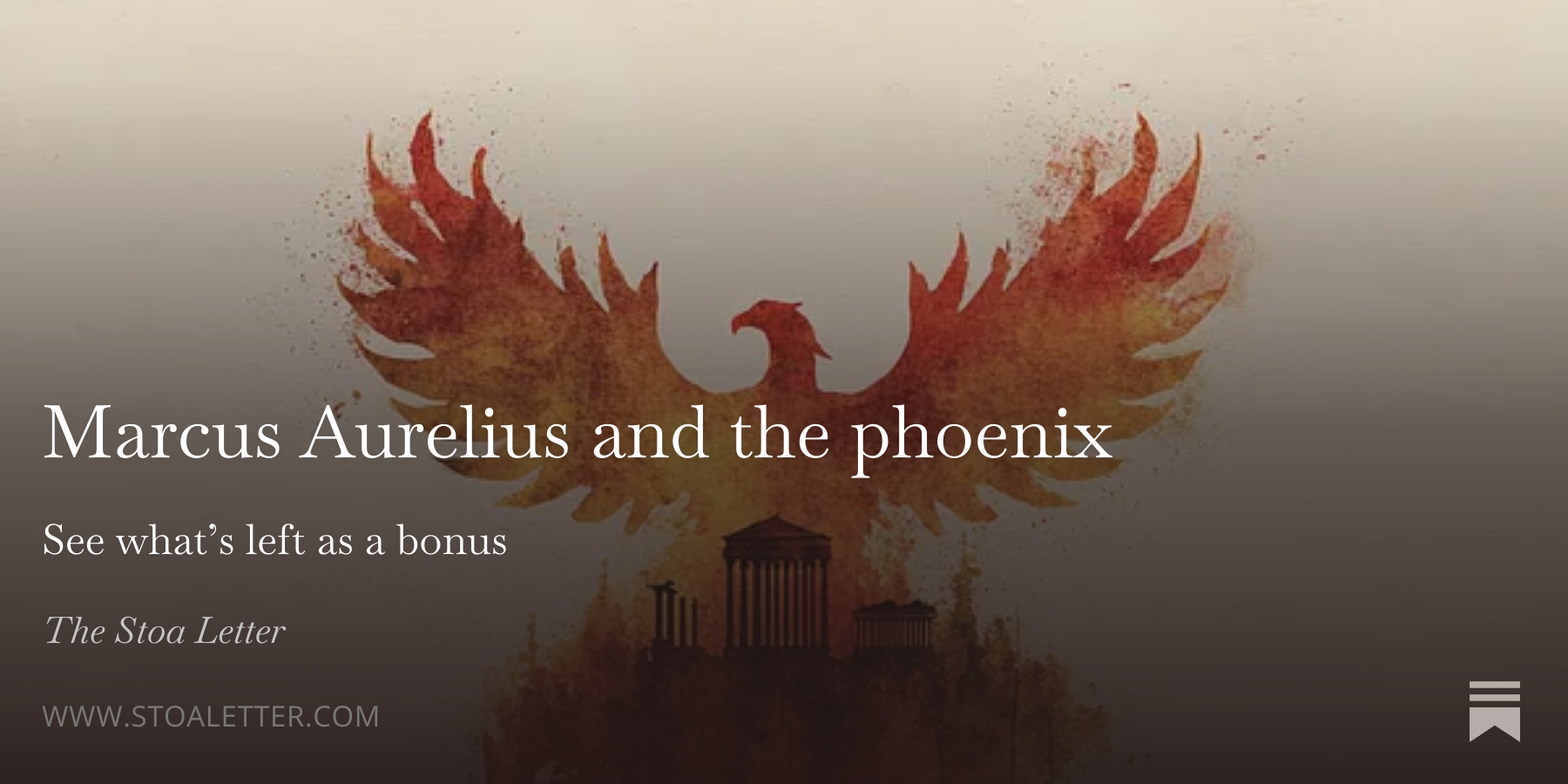 Marcus Aurelius and the phoenix - by Caleb